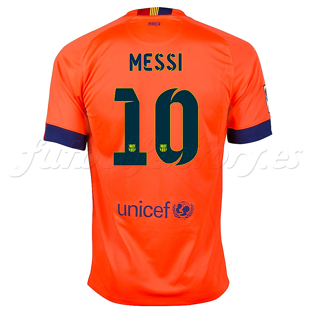 Camiseta FC Barcelona 2ª Messi 2014/2015 Naranja