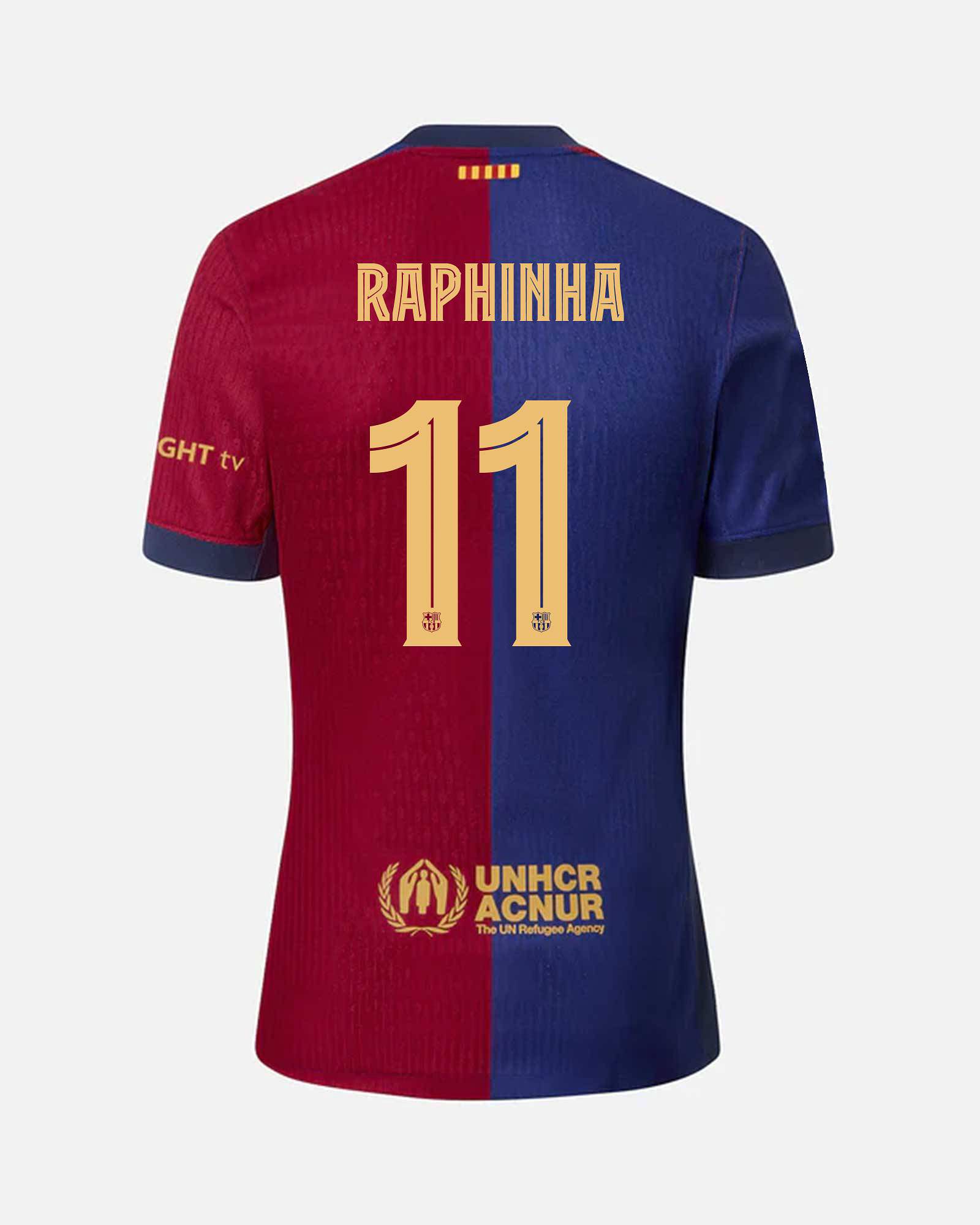 Camiseta 1ª FC Barcelona 2024/2025 Raphinha para Niño
